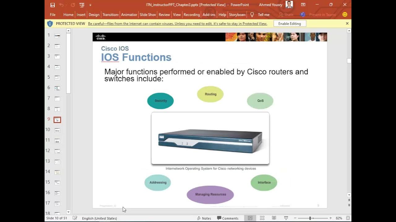 CCNA : Initial Configuration on Cisco devices شرح عربى - YouTube