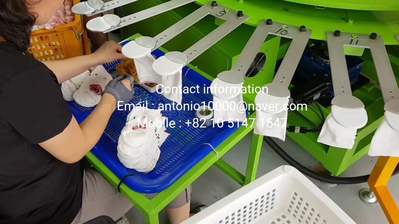 SOCKS ROTARY SCREEN PRINTING MACHINE - YouTube