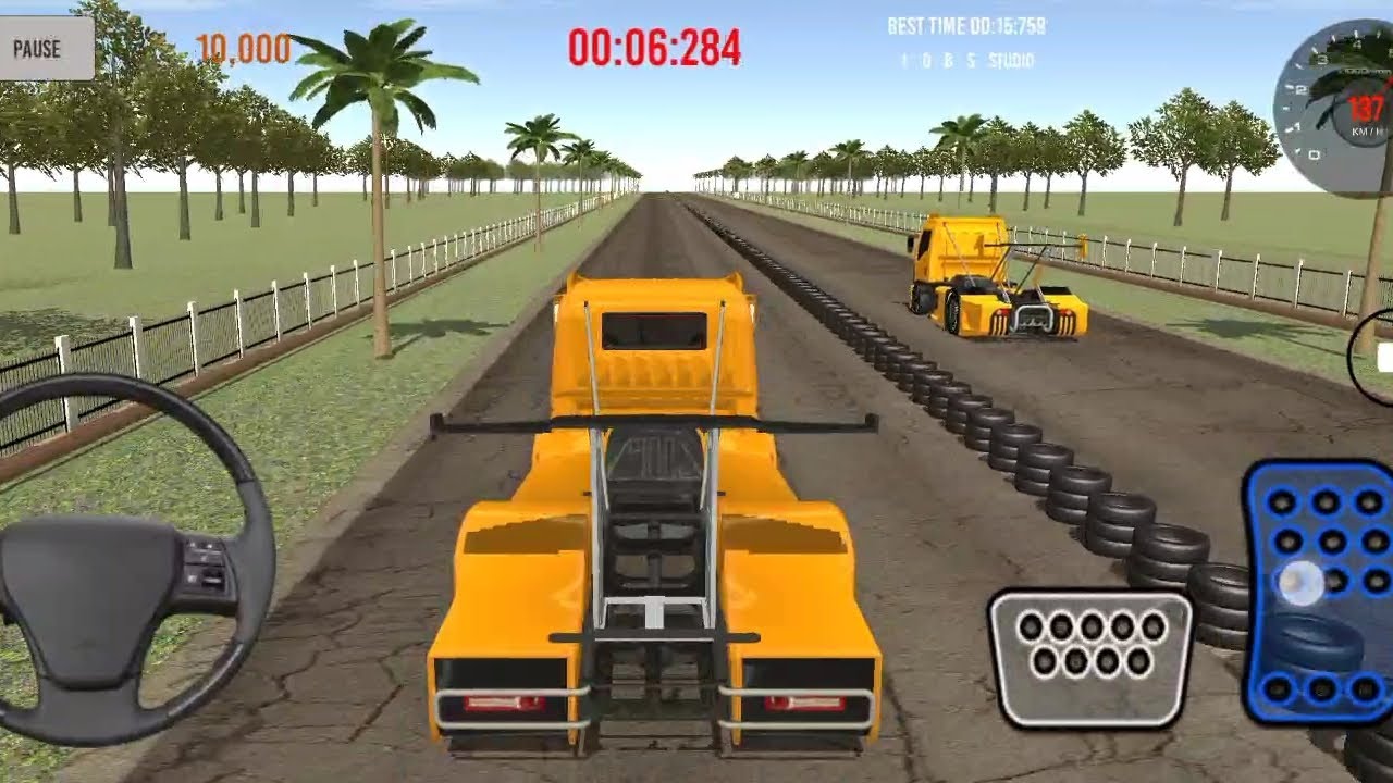 Es game IDBS Drag Truck mobile game ep.1 CANTER 1 - YouTube