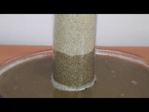 Kılcallık Deneyi Kılcallık Etkisi Kum Deneyi Su Kumda Yükseldi Kılcal Kum Test capillarity sand test
