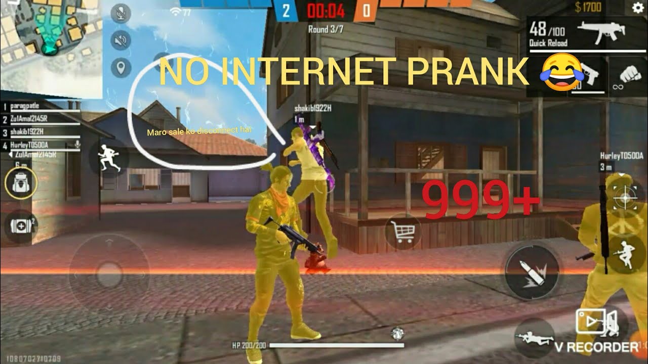 FREE FIRE PRANK 🤣😂 NO INTERNET PRANK ON FREE FIRE - cool banda - YouTube