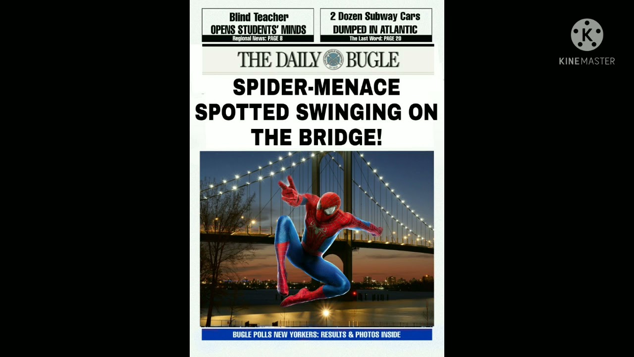 Day 2 : A Daily Bugle Newspaper Edit I Made - YouTube