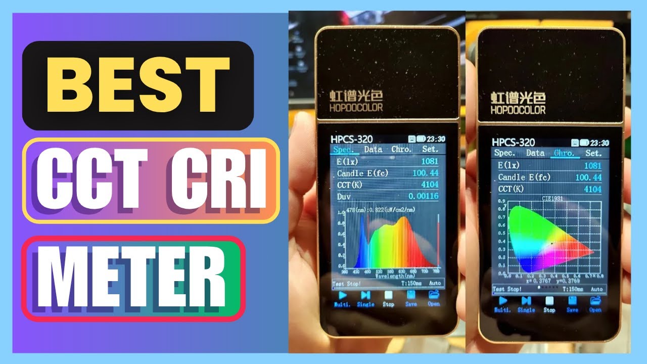 Best Low Price HPCS-320D Light Spectrum Meter CCT CRI Meter - YouTube