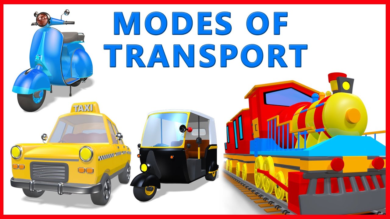 Transport Cartoon Animation Kids Video | Transport Vehicles Learning ...