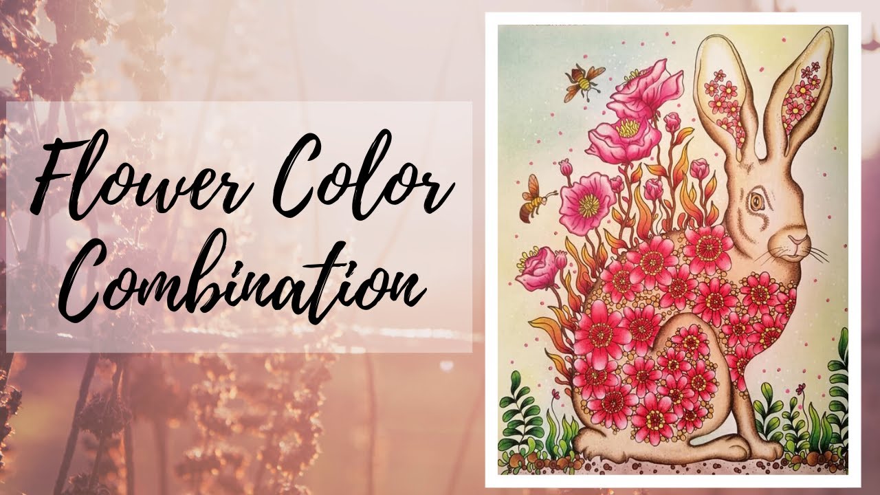Easy Flower Color Combination | Adult Coloring - YouTube
