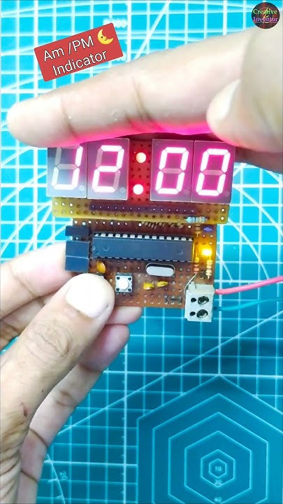 12 Hour Seven Segment Digital RTC Clock with AM / PM indicator, DS1307, DS3231, #shortsfeed, # ...