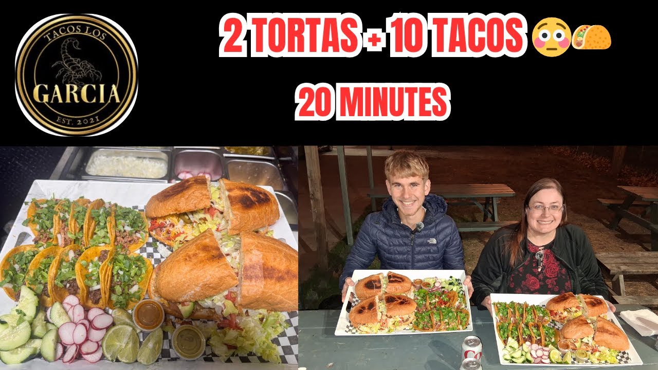CAN WE SURVIVE 2 GIANT TORTAS + 10 TACOS IN 20 MINUTES? 😳🌮⏱️ - YouTube