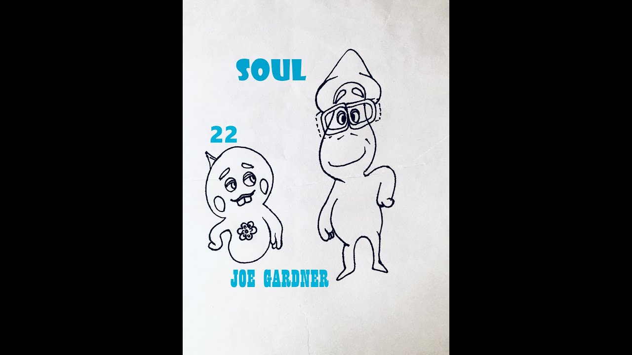 How to Draw Joe Gardner and 22 from the animation movie "Soul" | Step ...