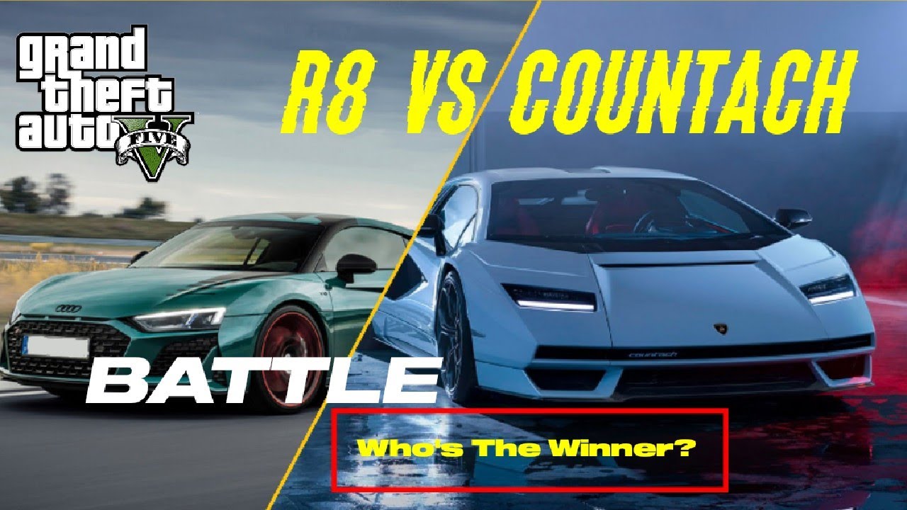 Lamborghini Countach VS Audi R8 Race GTA 5 RP || GTA V Grand RP || GTA ...