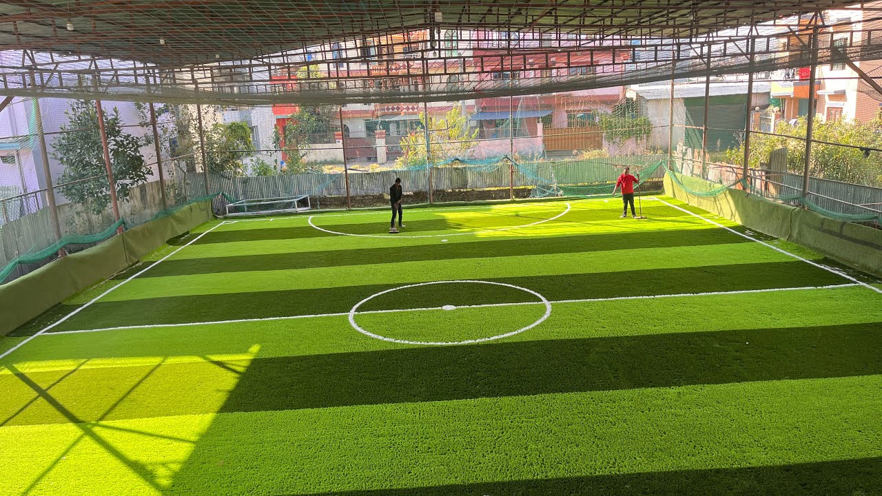 Futsal grass In Nepal | Hard work Best work - YouTube