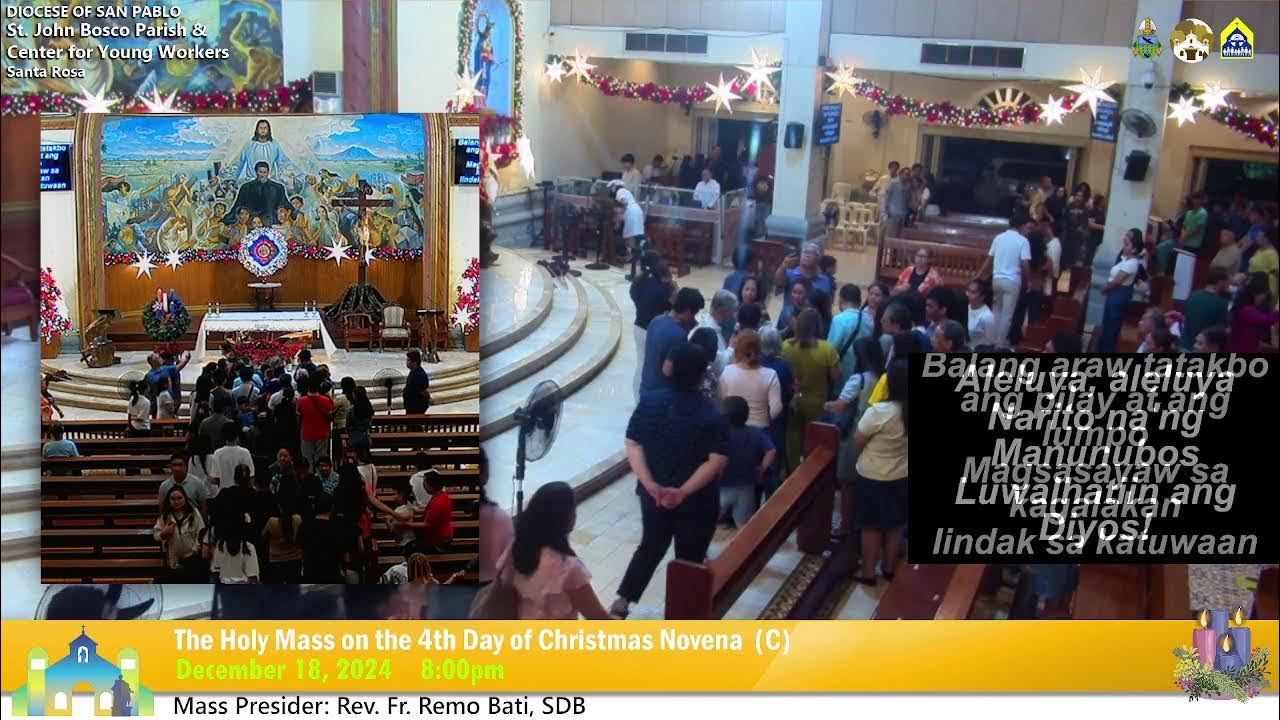 December 18 2024 8:00PM Simbang Gabi Novena Mass (4th Evening) - YouTube
