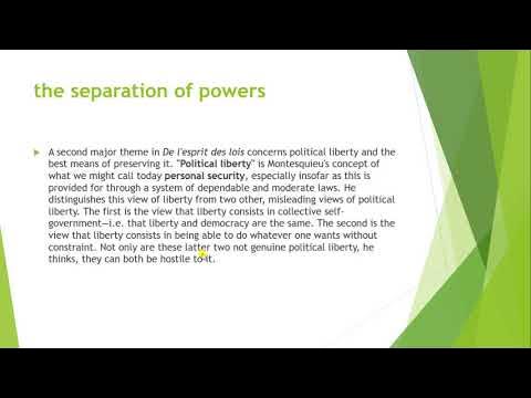 Montesquieu / Separation of Power / Social Contract Theory / The Spirit ...
