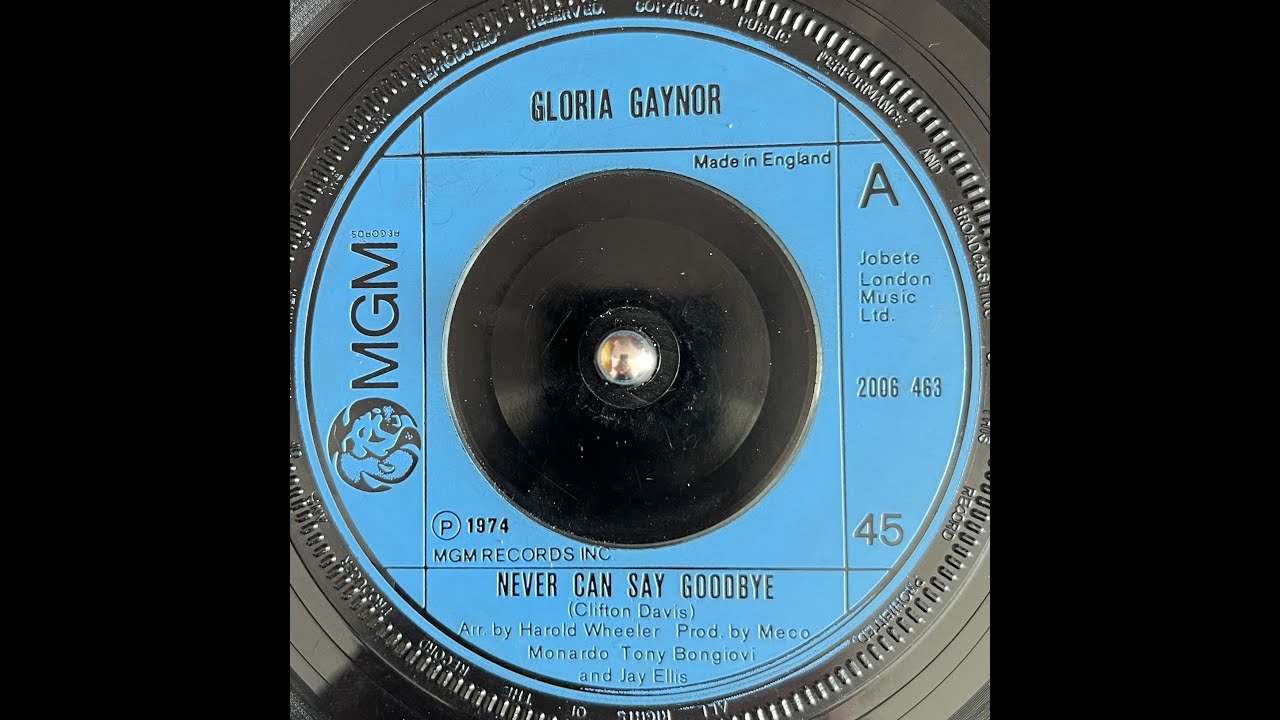 Gloria Gaynor Never Can Say Goodbye - YouTube