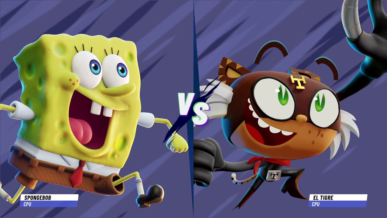 Nickelodeon All-Star Brawl 2 | SpongeBob SquarePants vs El Tigre - YouTube