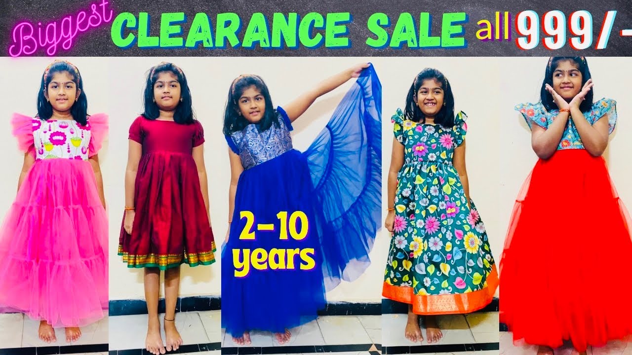 Any dress 999/-😍clearance sale| kids కి boutique stitched frocks 2 ...