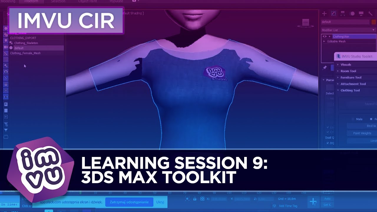 IMVU Creator In Residence Learning Session 9: 3DS Max Toolkit - YouTube