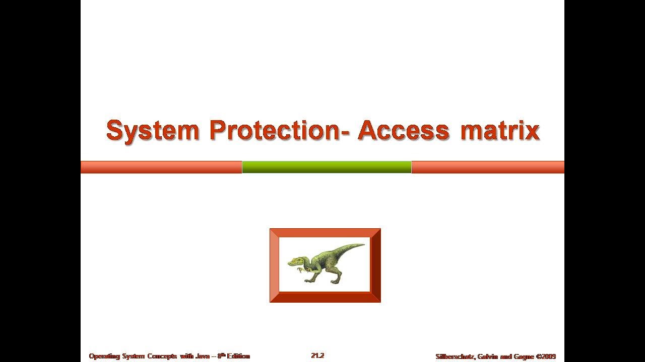 System Protection- Access matrix - YouTube