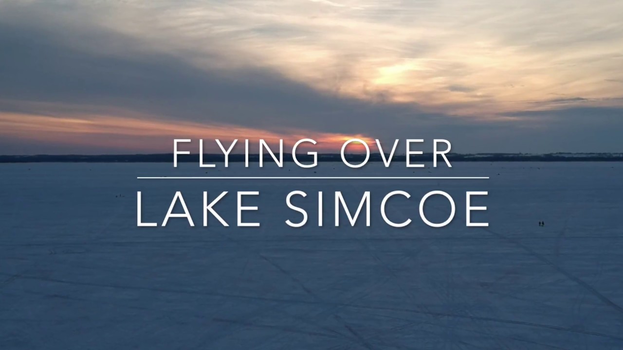 Keswick - Flying over frozen Lake Simcoe - YouTube
