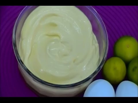 Mayonesa casera con jugo de limón.- RecetasdeLuzMa - YouTube