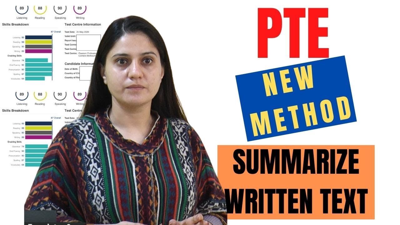 PTE Summarize Written text - Latest Way to solve writing exam - YouTube