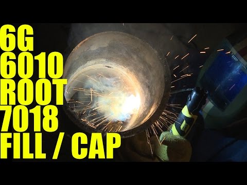 🔥 6g Pipe Welding: 6010 Root 7018 Fill and Cap