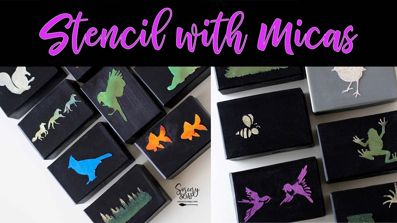 Stencil Soap Dough with Micas - YouTube