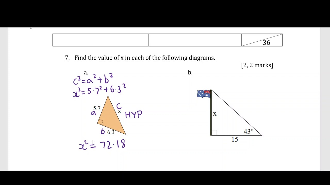 Year 9 Pythagoras Practice Test - YouTube