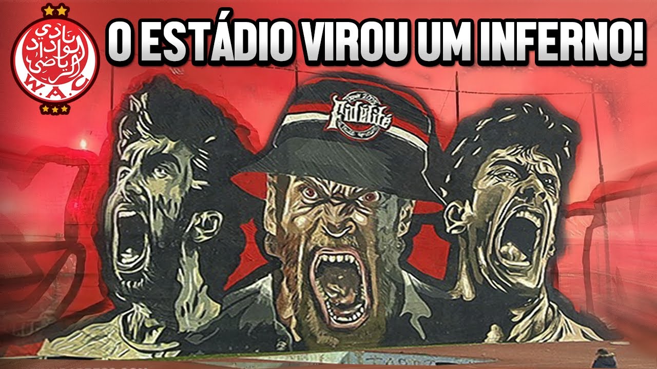 TORCIDA DO WYDAD CASABLANCA FEZ UMA FESTA ABSURDA! 🔴 WAC VS MAS - TIFO ...