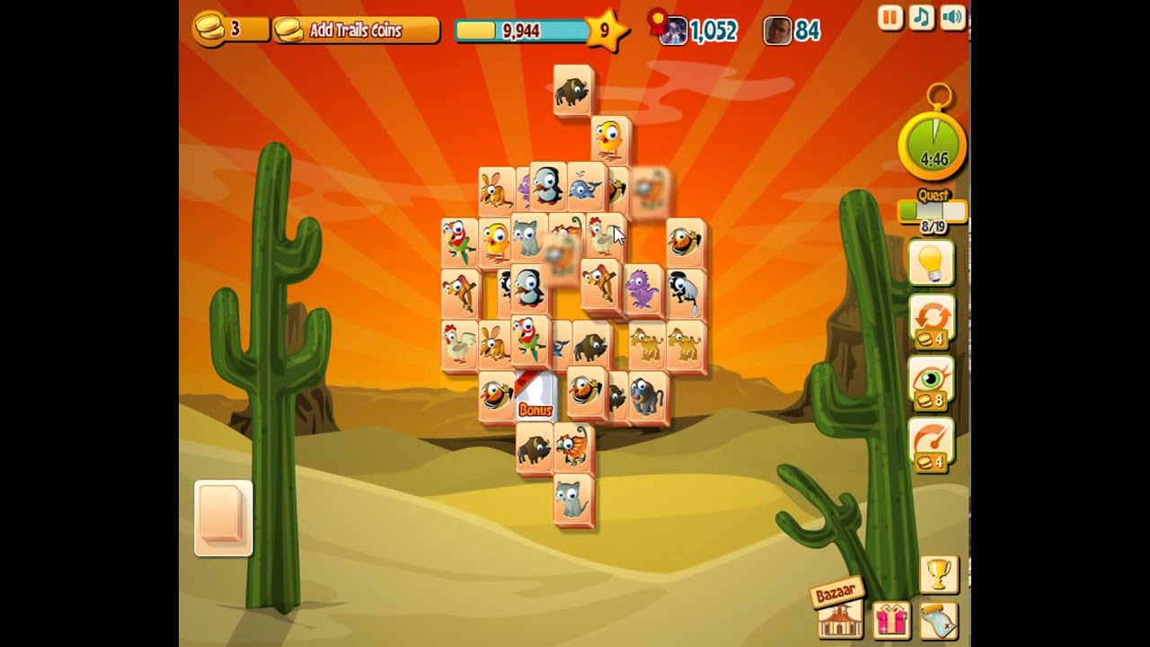 Mahjong Trails Level 9 - Diamond - YouTube