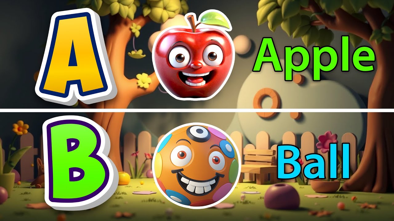 A is for Apple A B C | Fun ABC Alphabet Song for Kids | Learn A to Z ...
