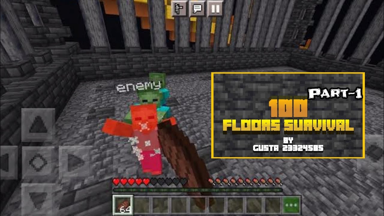 I Am In A Cage In Minecraft: 100 Floors Survival: Fight Zombies | # ...