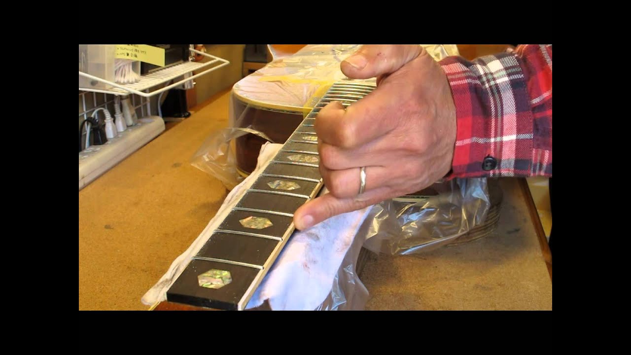 Martin D-45 Fret Edge Filing - YouTube