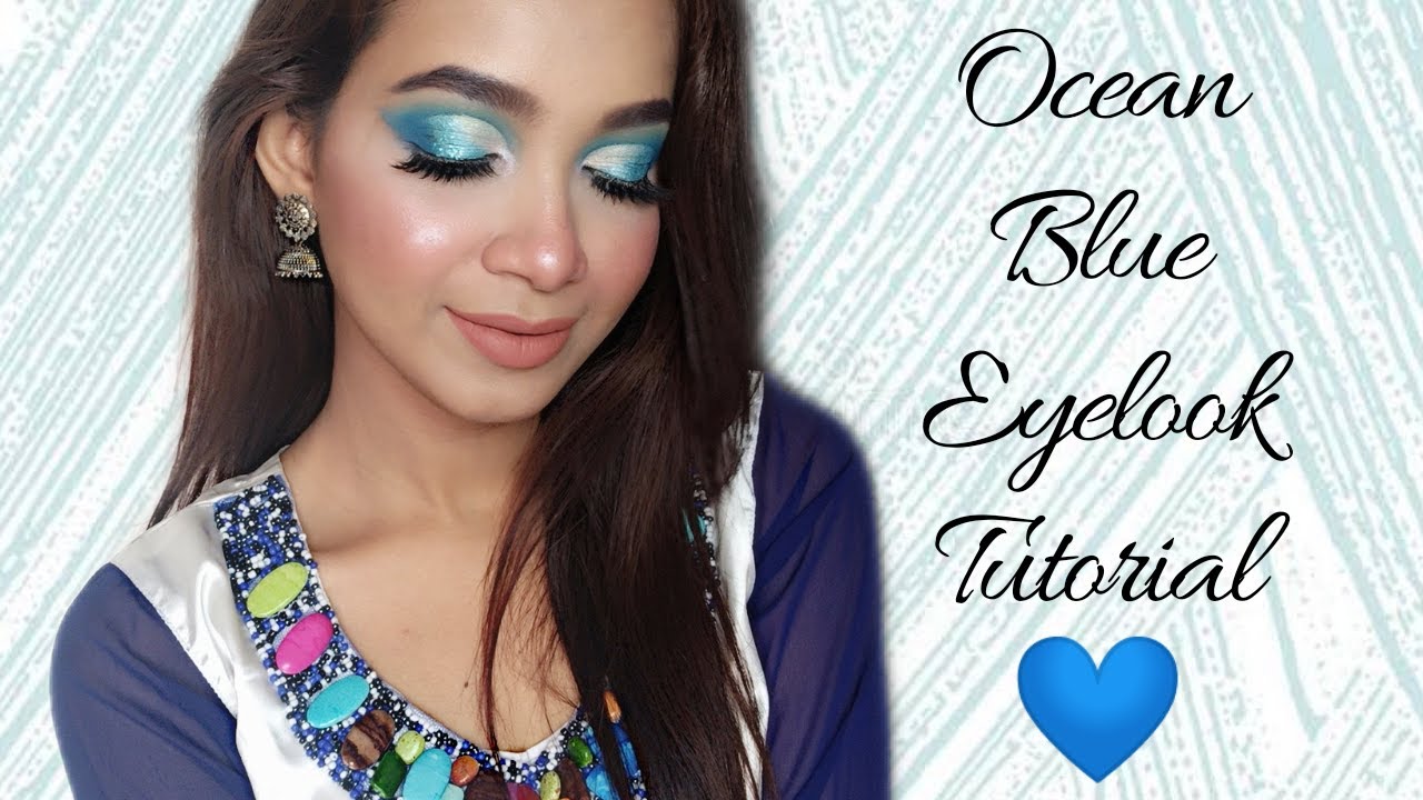 Ocean Blue Eyelook Tutorial | Beauty Glazed Color Board Palette # ...