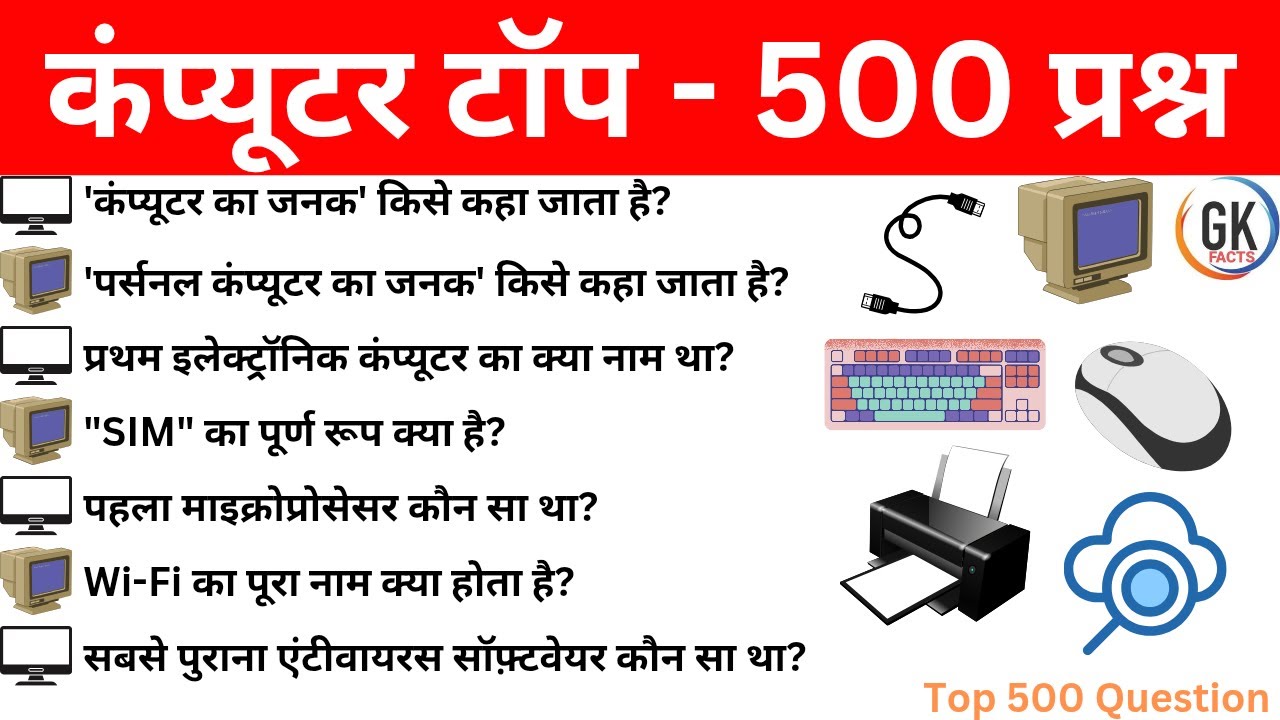 Computer GK | Important Questions for SSC, Railway, Police Exams ...