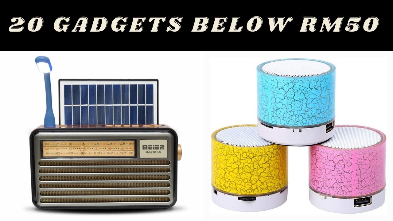 20 GADGETS BELOW RM50 | FROM SHOPEE AND LAZADA - YouTube
