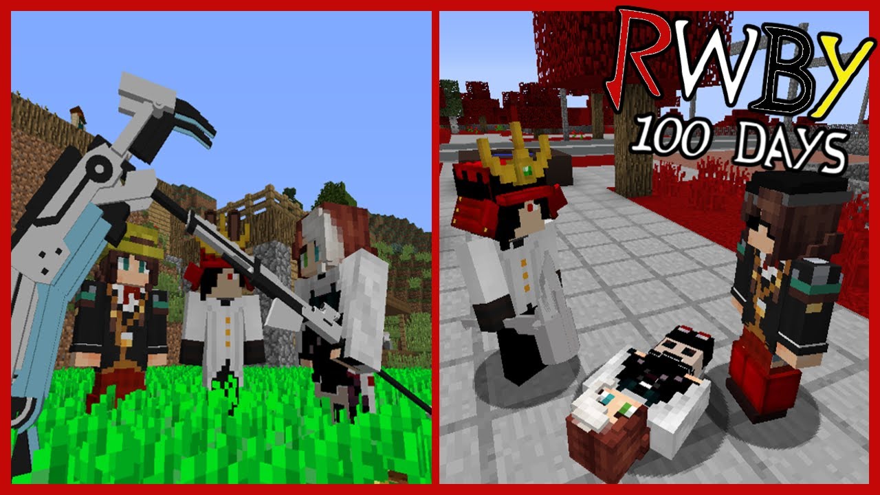 I CAUSE SOME CHAOS WHILETRYING TO SURVIVE 100 DAYS IN RWBY MOD MINECRAFT... Here's What Happened ...