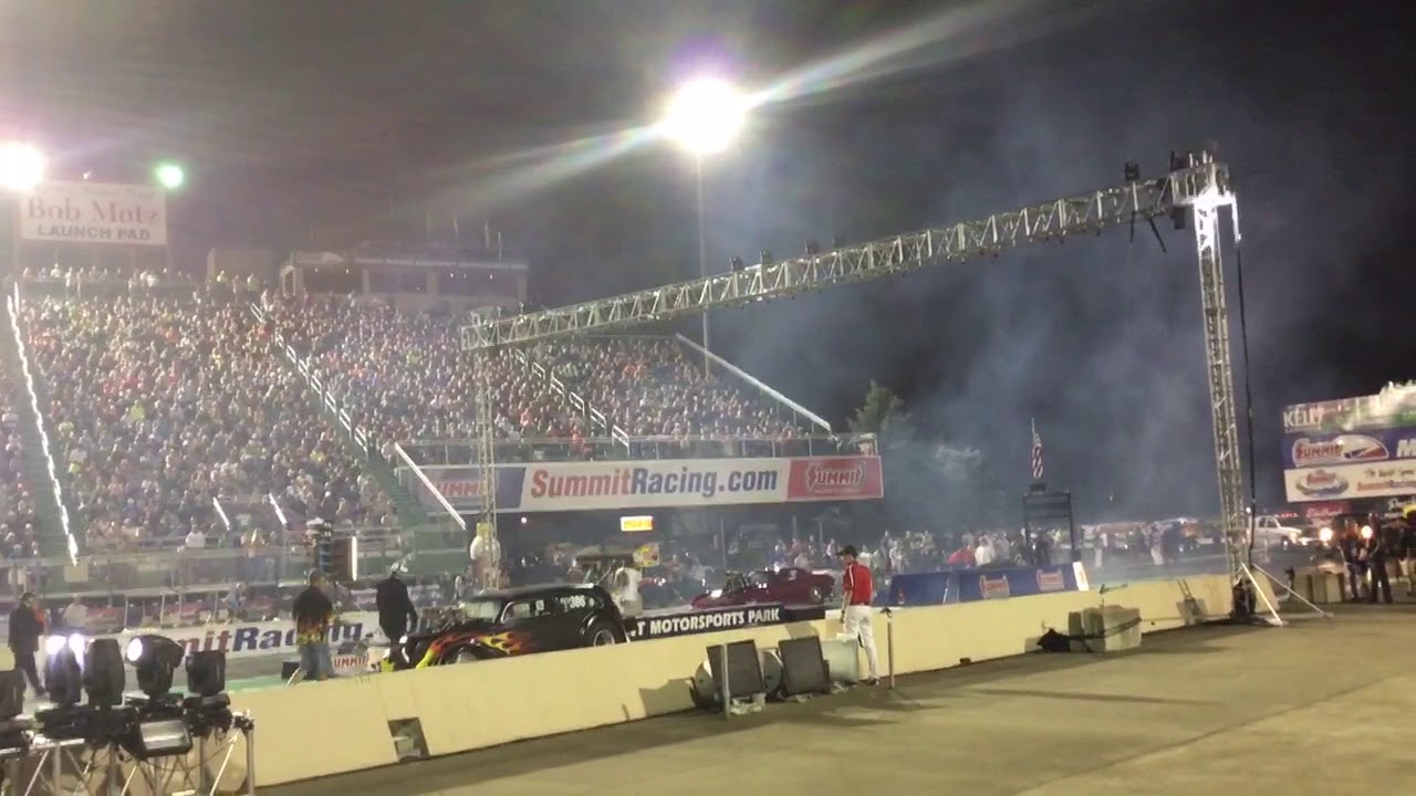 ndrl nostalgia drag racing league night under fire 2017 - YouTube