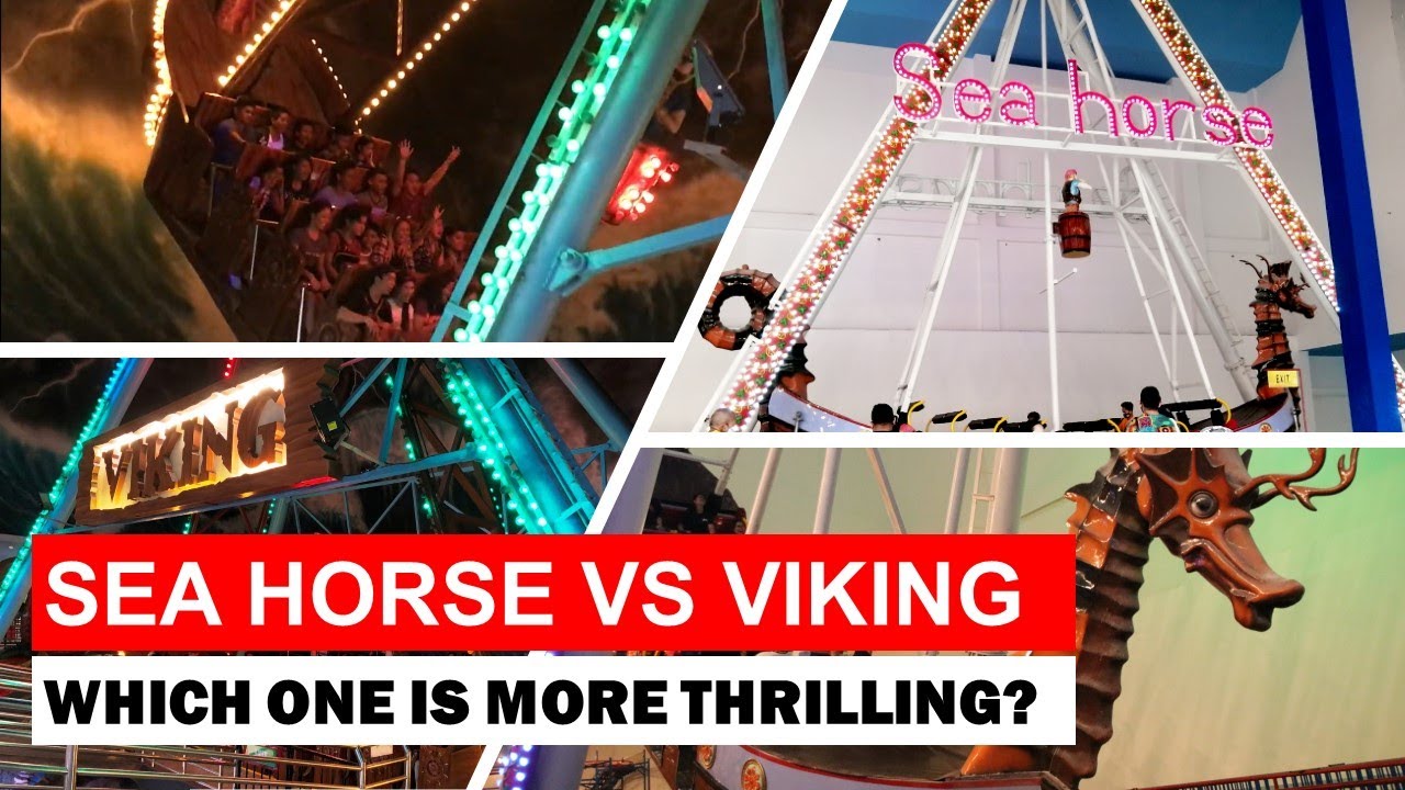 The new Sea horse ride vs old Viking ride, which one is more thrilling ...