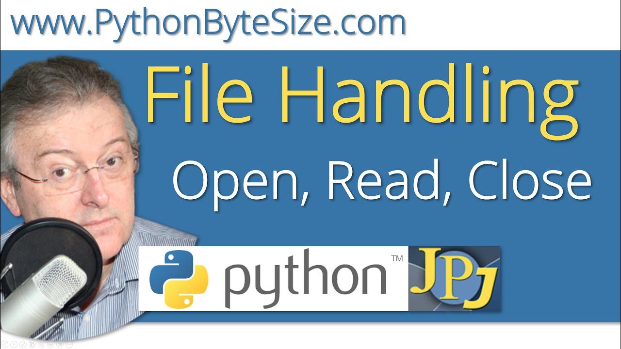 Why when reading a file using Python it has to be opened and closed. - YouTube