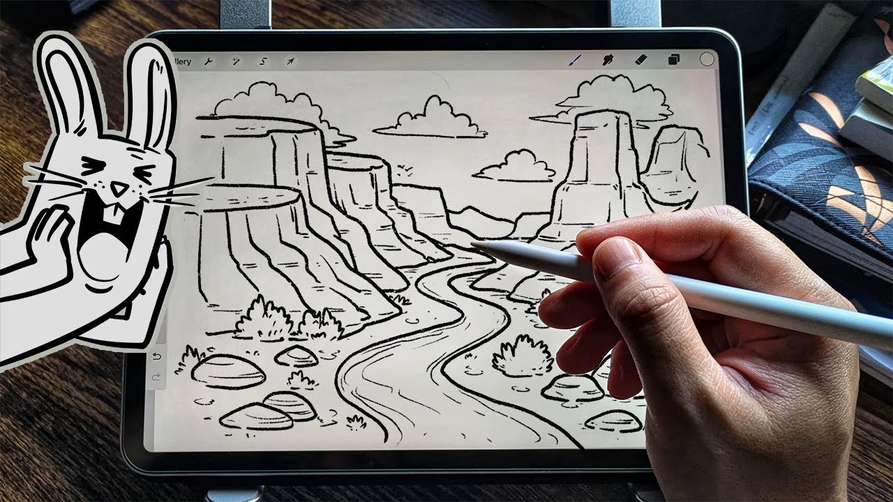 How to draw a canyon 🏞️ | Simple & Easy! - YouTube