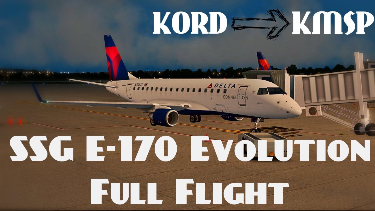 SSG E-170 Evolution Full Flight - X-Plane 10 - KORD | KMSP - YouTube