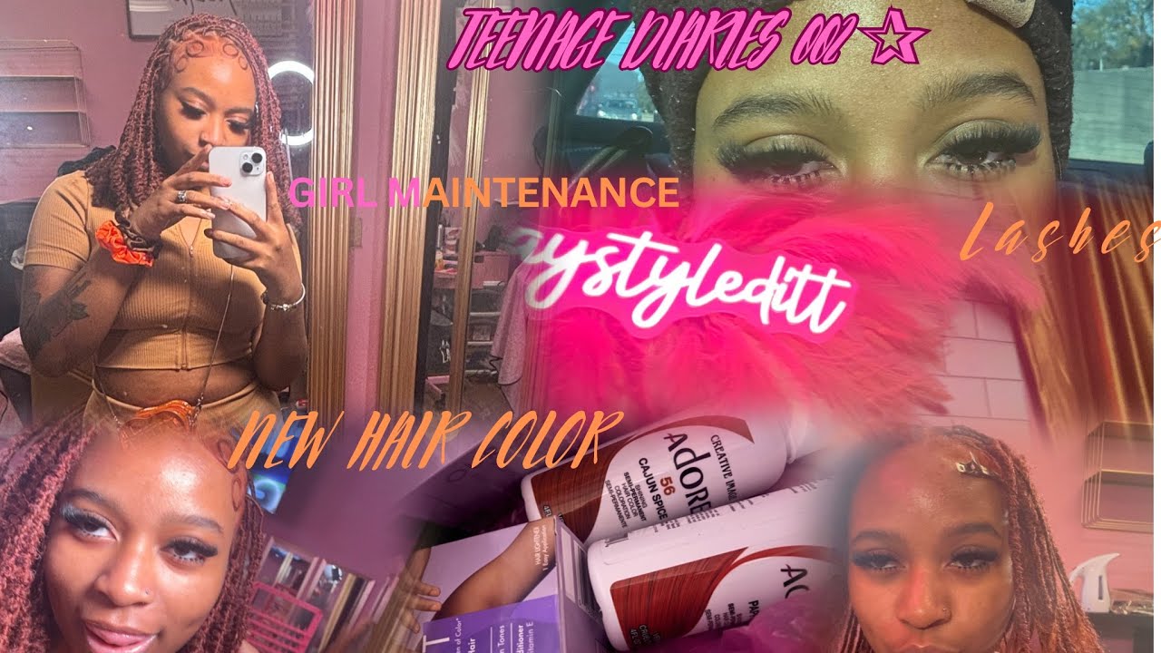 TEENAGE-DIARIES 002 🌸 , MINI GIRL MAINTENANCE VLOG HAIR , LASHES - YouTube