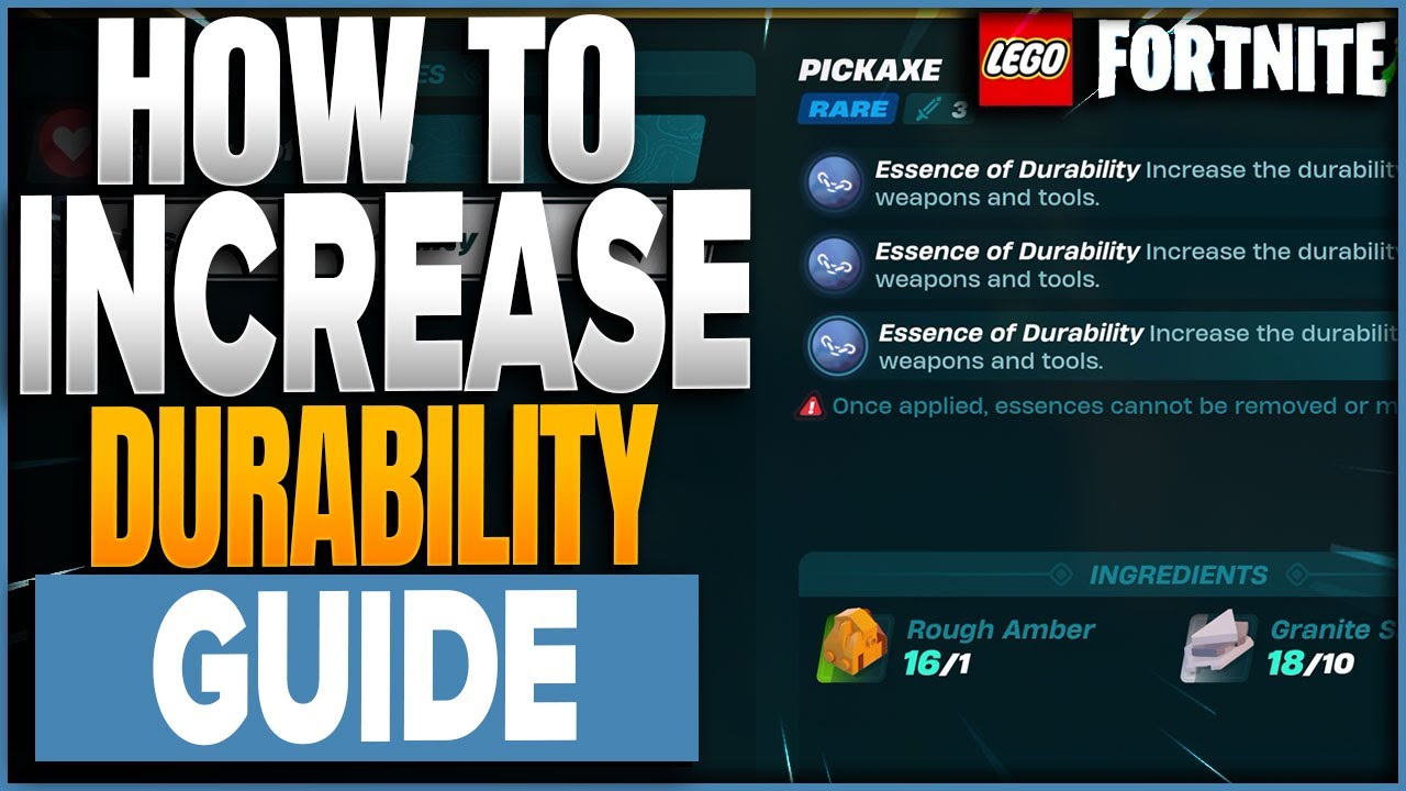 How To Increase Durability In LEGO Fornite - As Close To Reparing As ...