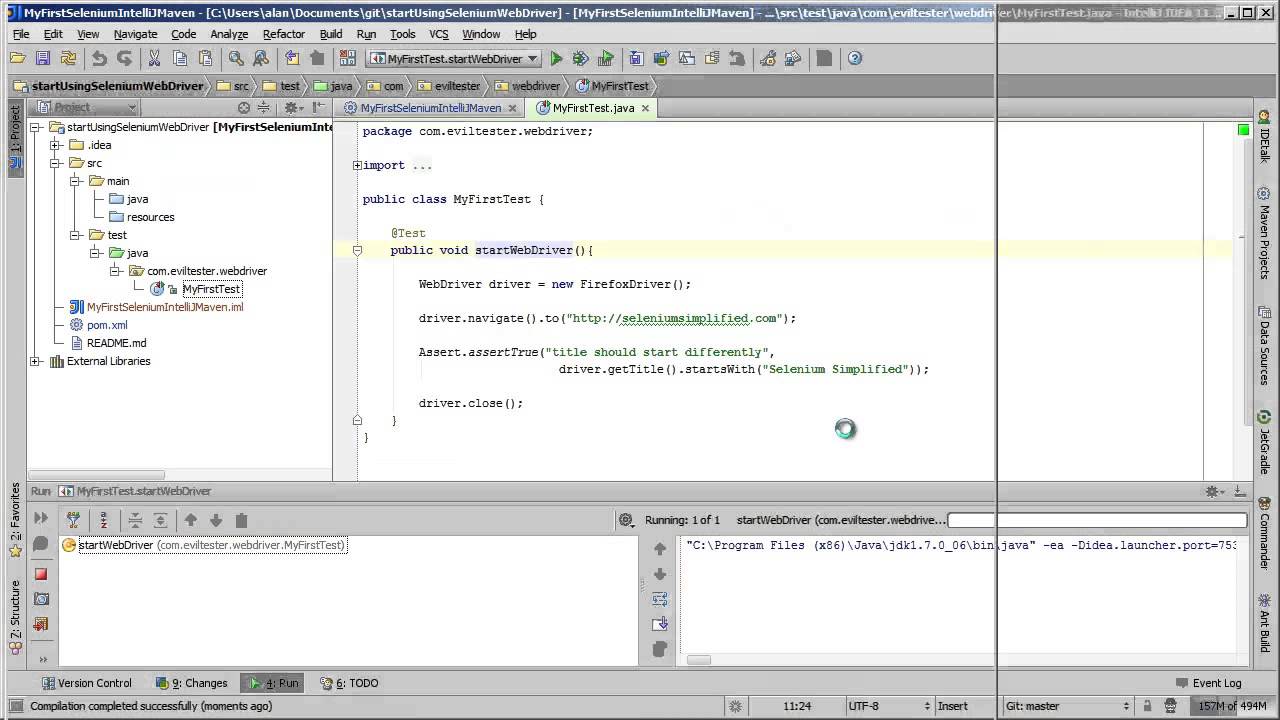 How To Update Selenium Webdriver Version In The Pom Xml And Run Tests Youtube