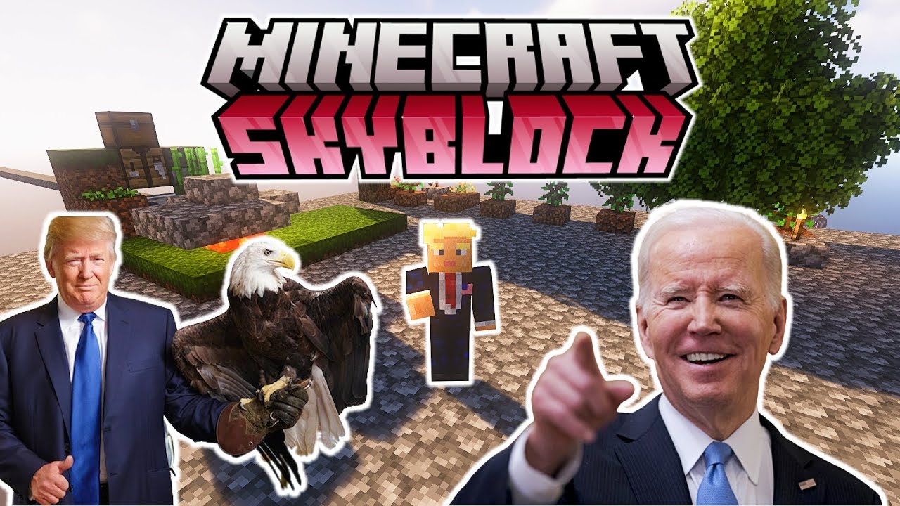 Trump plays MINECRAFT SKYBLOCK with Biden! (AI Voice Meme) - YouTube