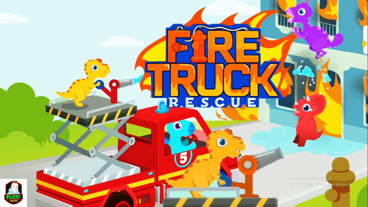 Dinosaur Fire Rescue | Dinosaurs kids Cartoons | Dinosaurs Cartoons for ...