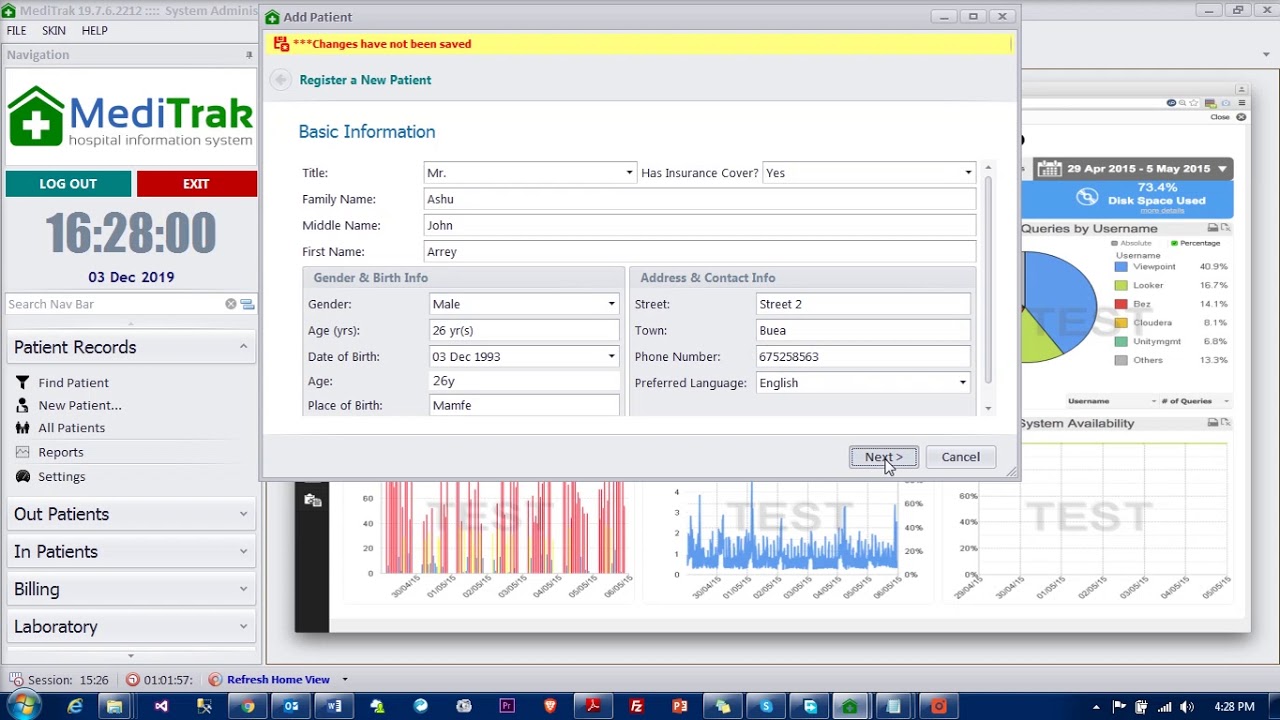 How to Register an Insured Patient in MediTrak - YouTube