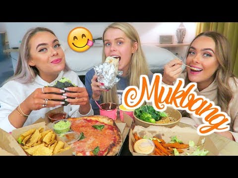 MUKBANG | ASMR & First Kiss Story! Ft Mescia Twins! 🍔