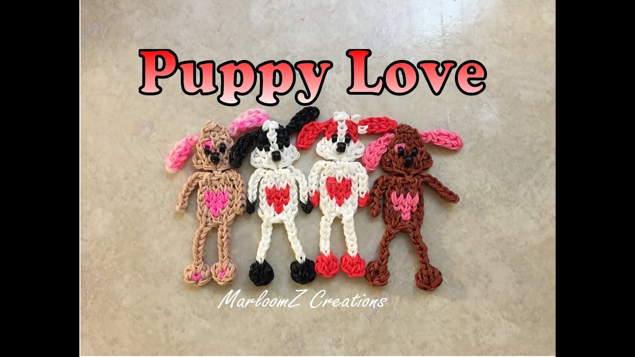 Rainbow Loom Valentine's Puppy - DIY Loom Bands - YouTube