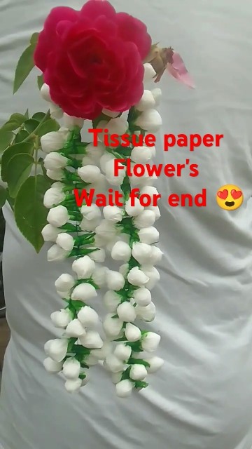 tissue paper flower's#wait for end 😍#shortvideo#trending #viralvideo# ...